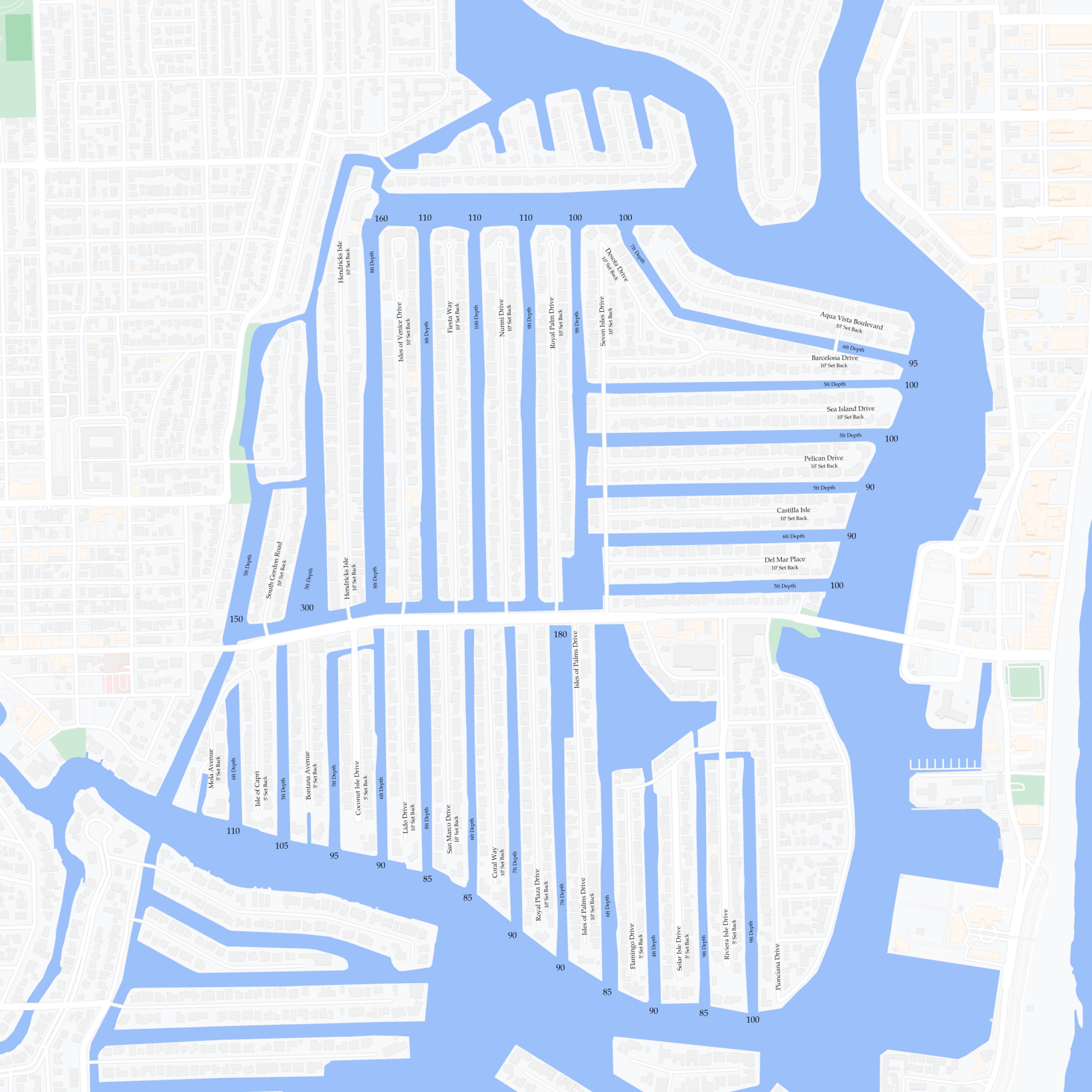 What size boat or yacht can I dock on the Las Olas Isles? | The Luxury Team